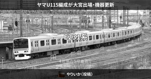 ヤマU115編成が大宮出場・機器更新 – 4号車の5号車寄り