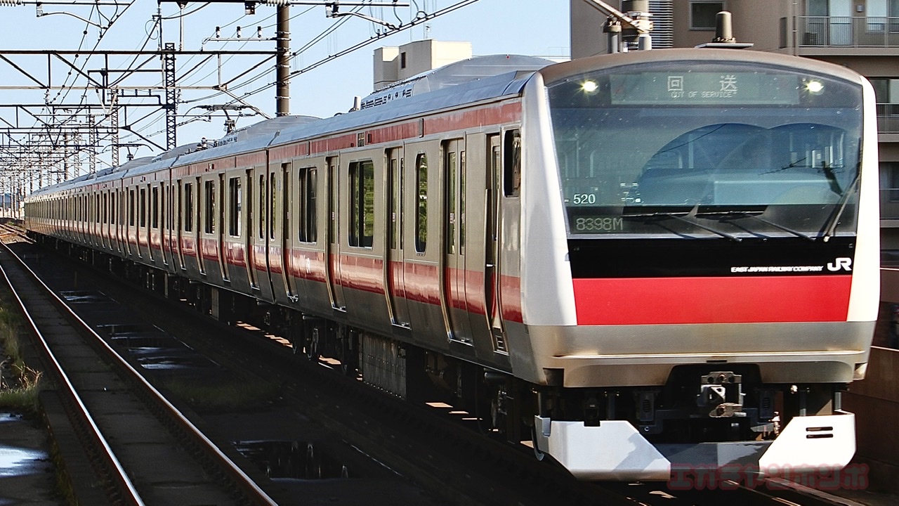 E233系ケヨ520編成 東京出場（2023/04/27） – 4号車の5号車寄り