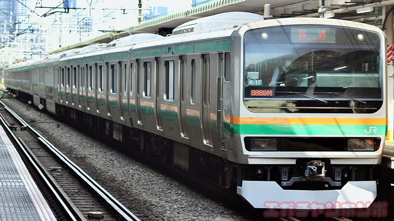 E231系コツK-17編成 東京出場（2023/07/04） – 4号車の5号車寄り